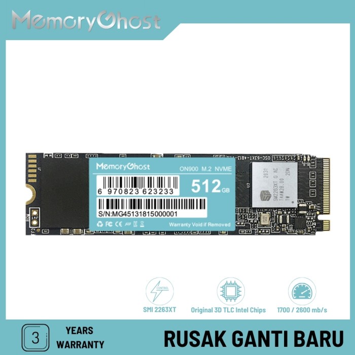 Jual Memory Ghost SSD PCIe NVMe 512 GB | Shopee Indonesia