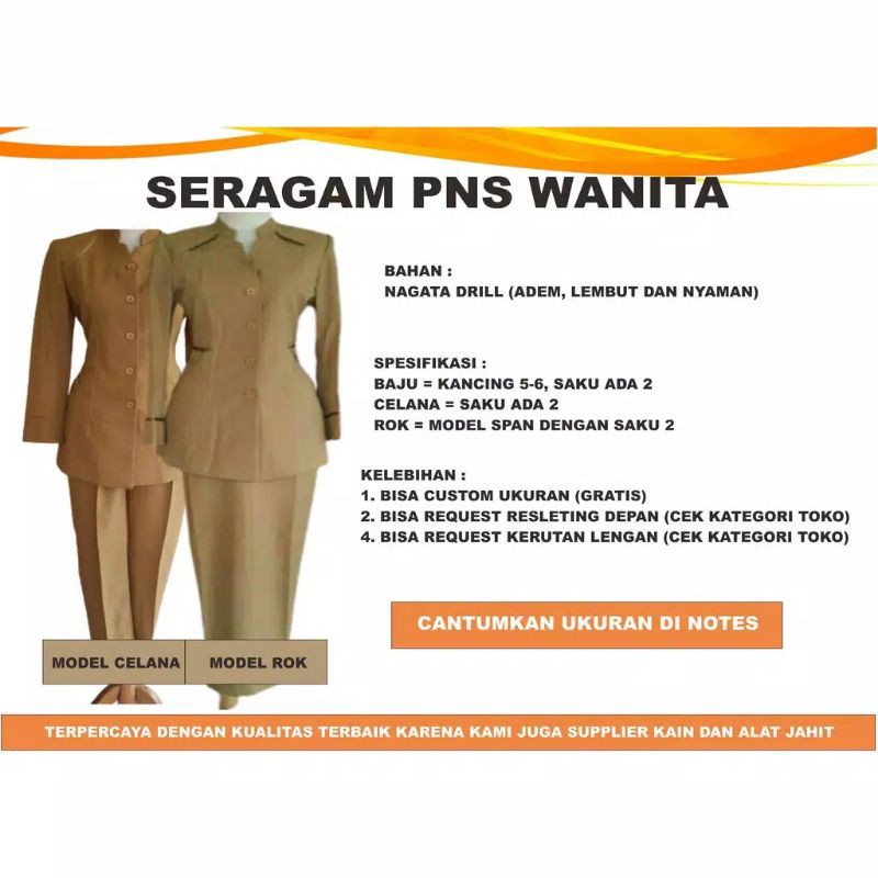 Jual Seragam PNS wanita / BAJU PNS WANITA / BAJU PEMDA / PDH | Shopee Indonesia