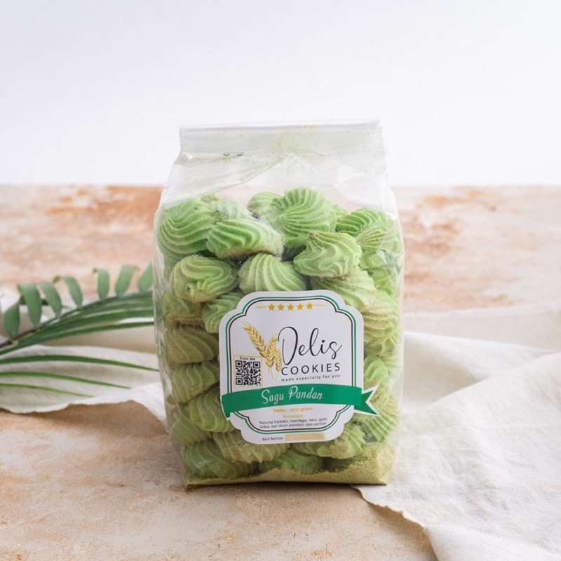 Jual Kue Sagu Pandan 400gr Plastik - Delis Cookies by Defalira | Shopee ...