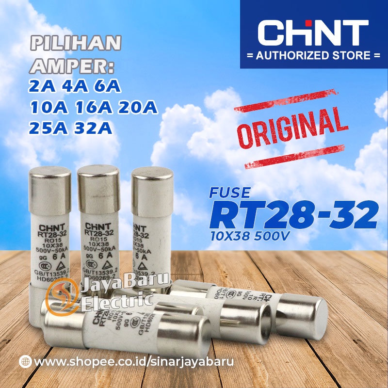 Jual Fuse Link Keramik Chint RT28-32 10x38 2A 4A 6A 10A 16A 20A 25A 32A ...