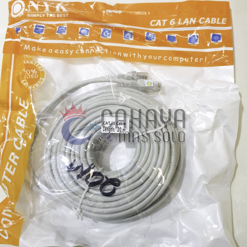 Jual Kabel Lan Cat6 Siap Pakai NYK Kabel Lan UTP Cat 6 3m 5m 10m 15m ...