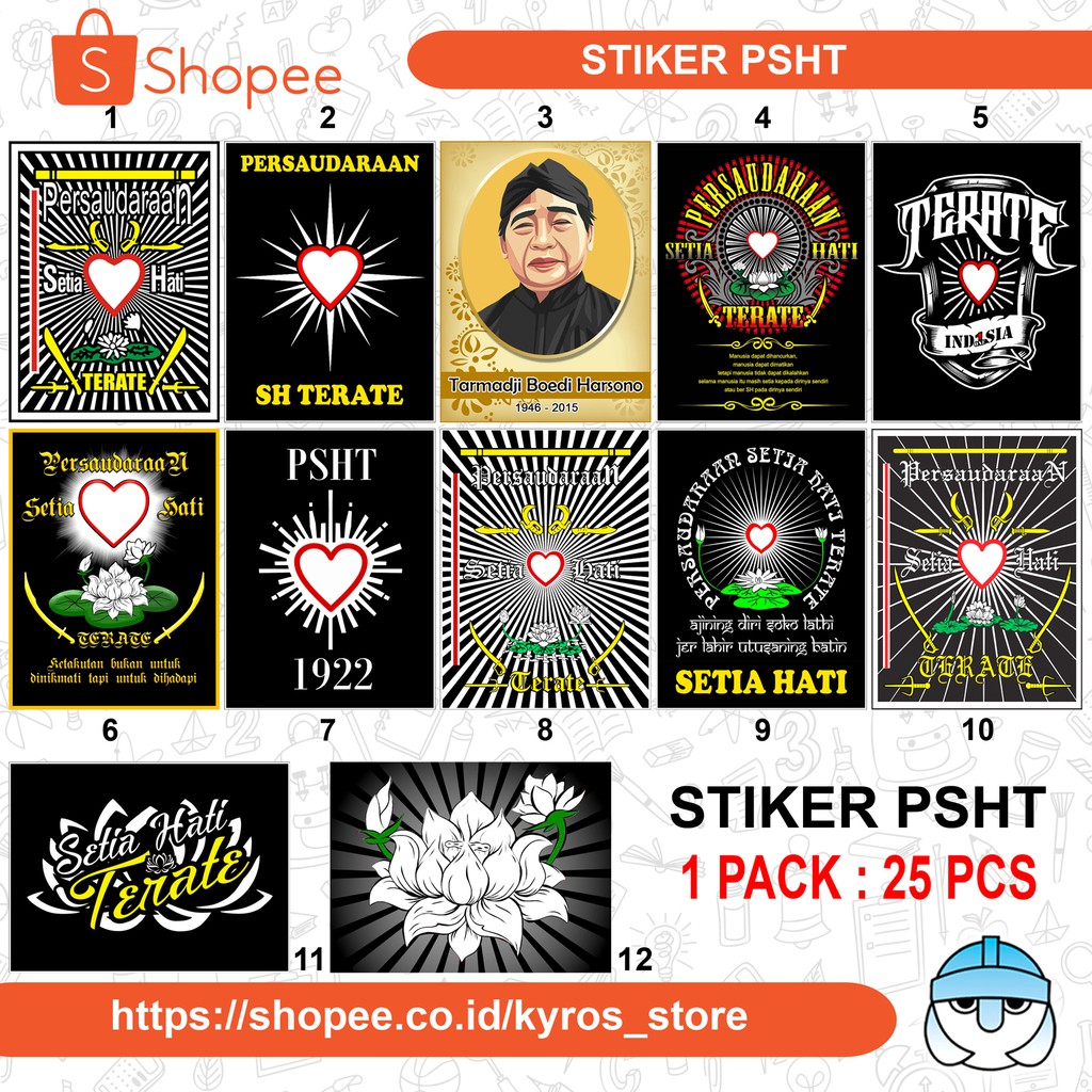 Jual STIKER SH TERATE PSHT PENCAK SILAT IPSI SETIA HATI | Shopee Indonesia