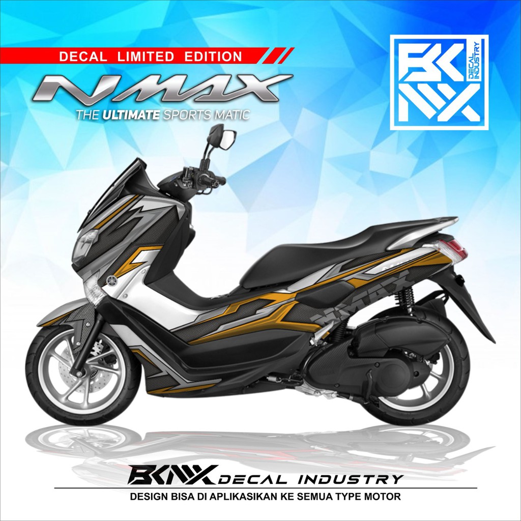 Jual Sticker decal full body Yamaha Nmax Putih Coklat Hitam | Shopee ...