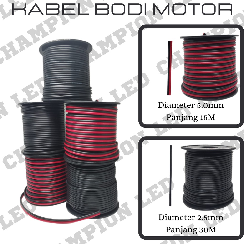 Jual Kabel Body Bodi Warna 17x0.1 2.5 MM 30 Meter Kelistrikan Motor ...