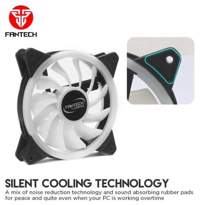 Jual FANTECH TURBINE FB301 FAN CASING RGB 12CM DENGAN REMOTE CONTROL ...