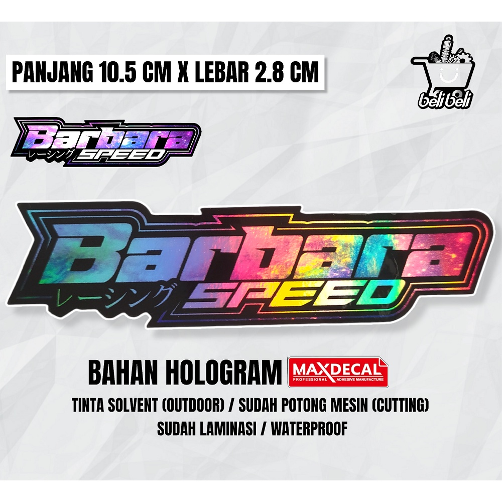 Jual stiker barbara speed terbaru / stiker racing / stiker herex ...
