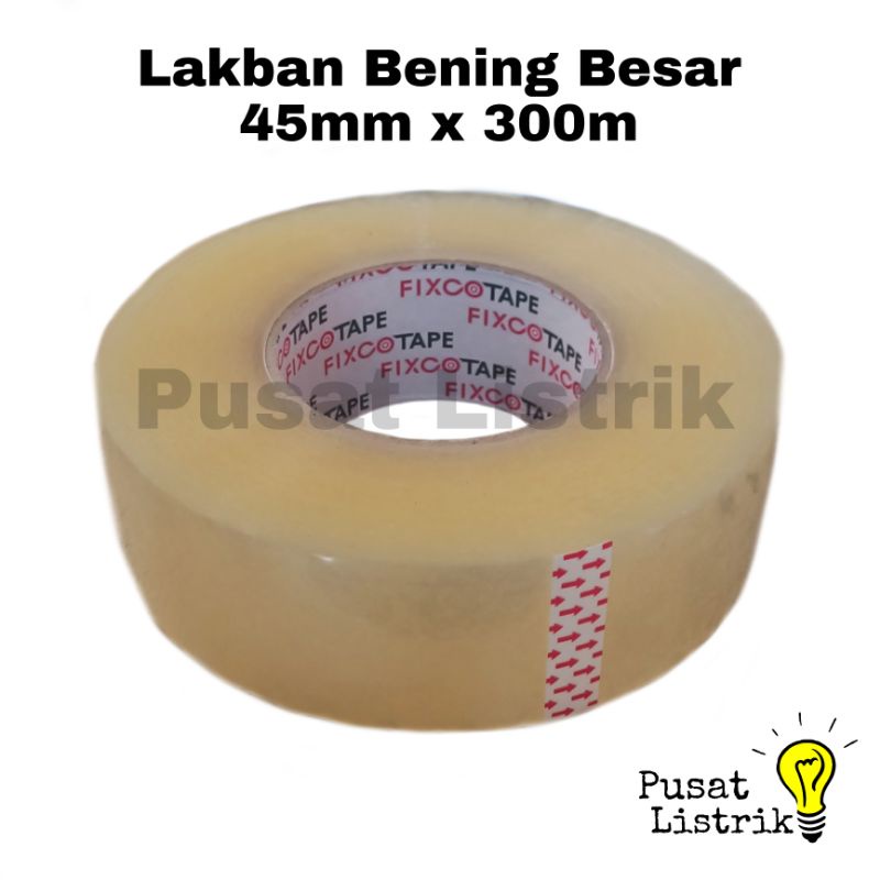 Jual Lakban Bening Besar 45mm x 300m Isolasi Bening Besar 300meter ...