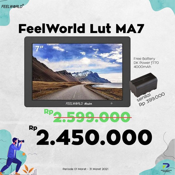 Jual Feelworld Master MA7 LCD Monitor 7inch 4k hdmi Kamera 7 inch ...