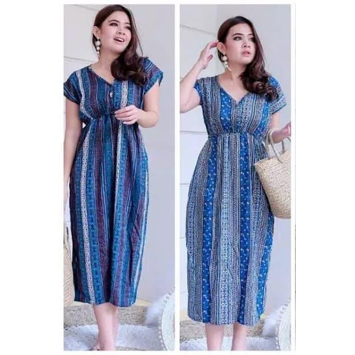 Jual Dress Daster Manohara Panjang Maxi Dress Motif Macan, Bunga dan Etnik (Bisa Pilih motif ...