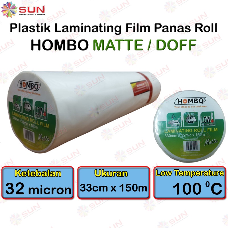 Jual Plastik Laminating Panas Roll Hombo 32 micron / GK-Tech 28 mic ...