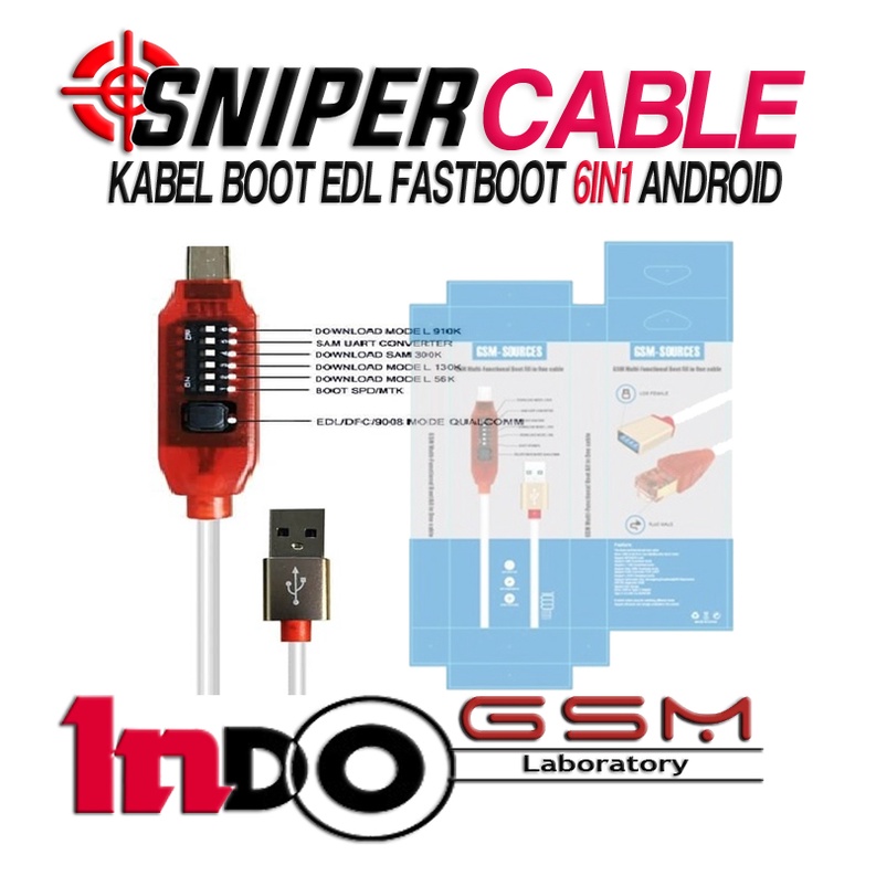 Jual Kabel Sniper Kabel EDL Uart Sniper Multi Boot 6in1 Kabel Boot ...