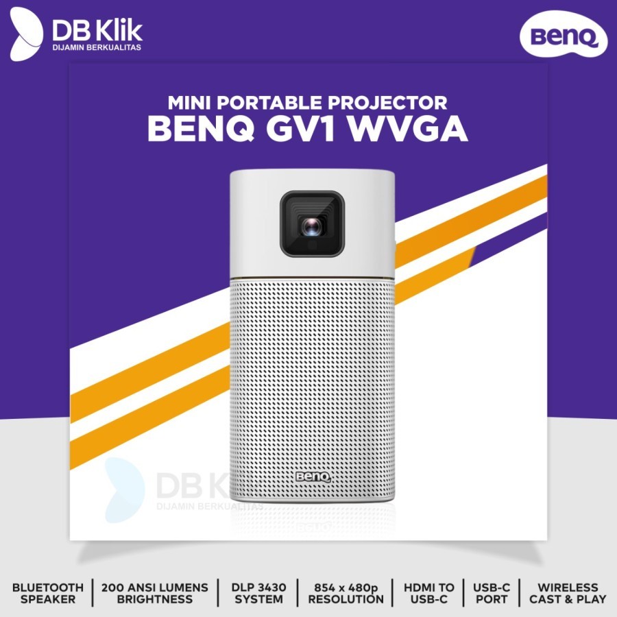 Jual Projector BENQ Portable GV1 MINI WVGA 200 Lumens HDMI USB-C Wireless | Shopee Indonesia