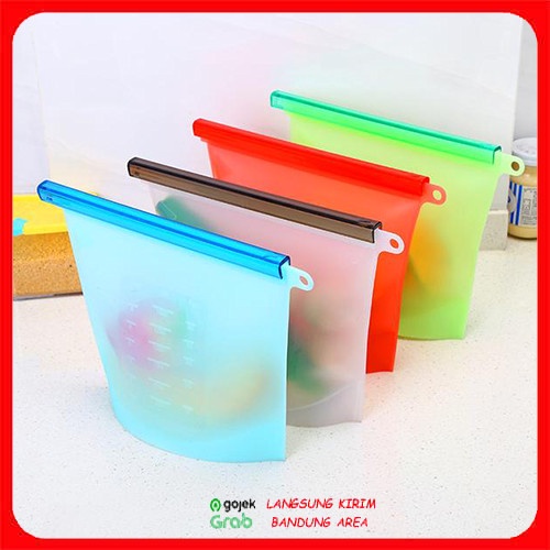 Jual Kantong Silikon Kedap Tempat Makanan Tahan Air - Zip Lock Silicone ...