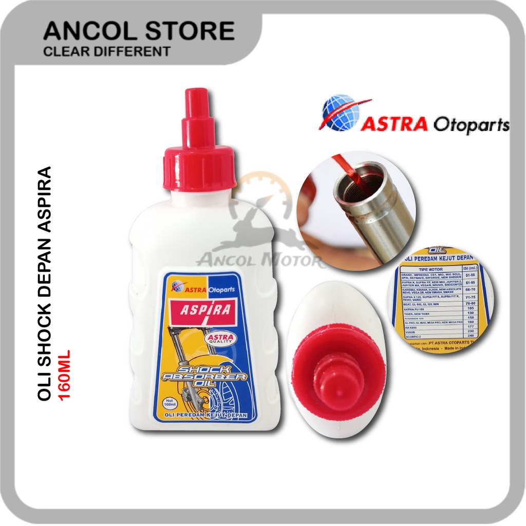 Jual Aspira Oli Shockbreaker 160ml Cairan As Shock Depan Motor Oil ...