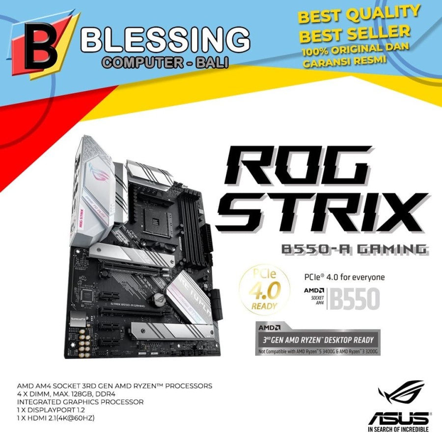 Jual ASUS ROG STRIX B550A GAMING / ASUS ROG STRIX B550A | Shopee Indonesia