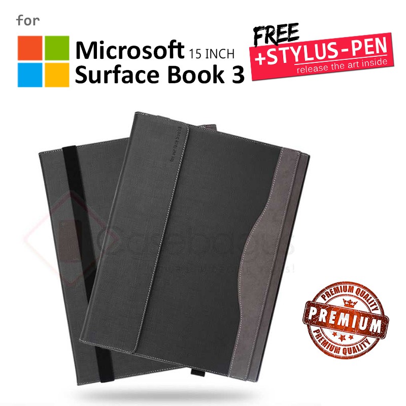Jual Microsoft Surface Book 3 15 Inch - Wave Elegant Leather Flip Case ...