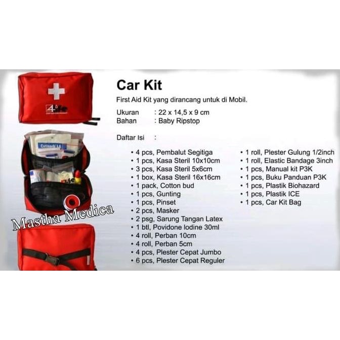 Jual Tas P3K PPPK 4Life First Aid Kit P3K Car Mobil Kit + Isi | Shopee ...