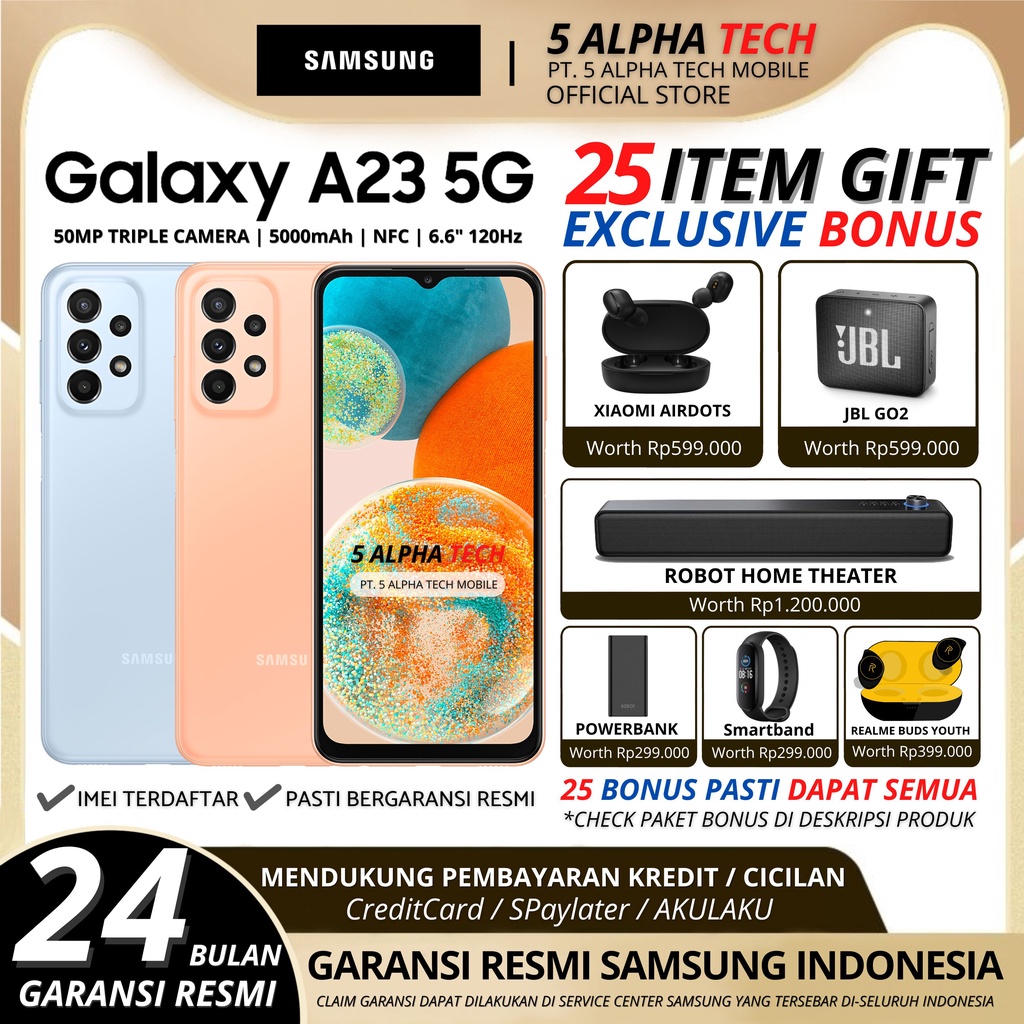 Jual SAMSUNG Galaxy A23 5G 6/128GB Garansi Resmi Samsung | Shopee Indonesia