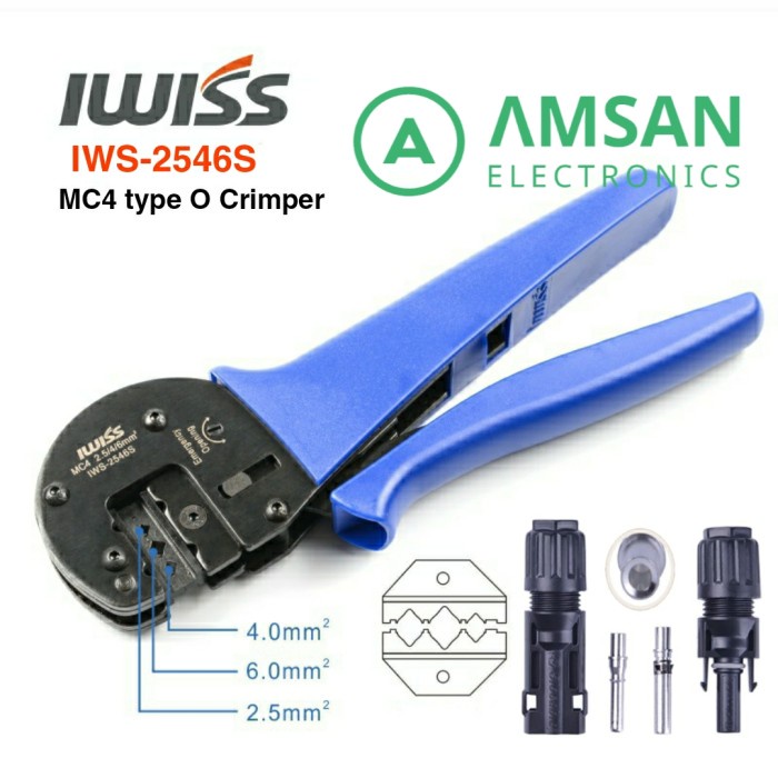 Jual IWISS IWS-2546S Tang Crimping MC4 type O Bulat Round Model 2.5-6mm | Shopee Indonesia
