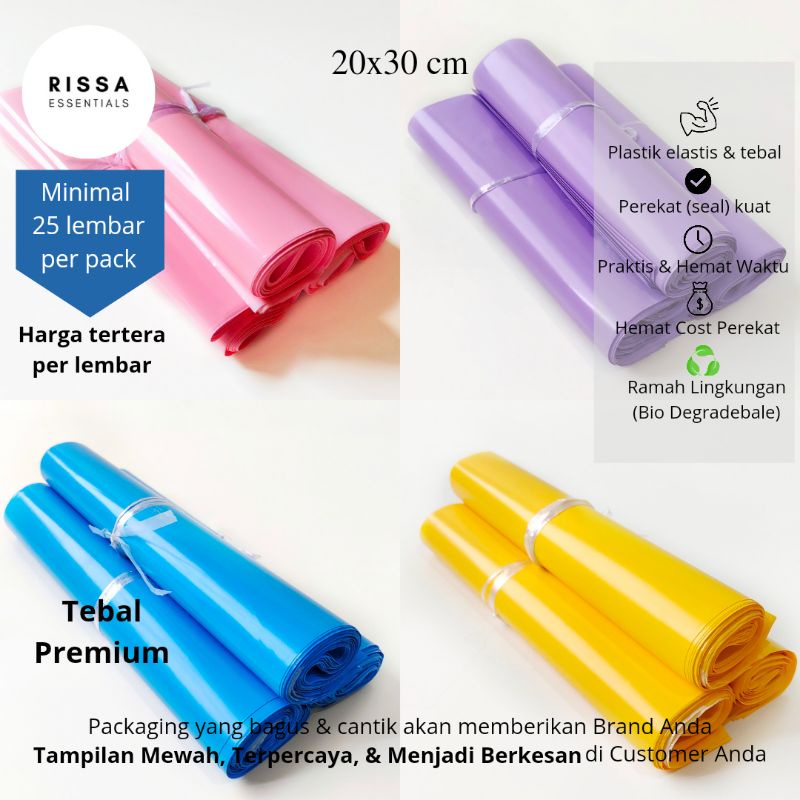 Jual [20x30 & 17x30] [RISSA] POLYMAILER (HARUS MINIMAL 25) AMPLOP ...