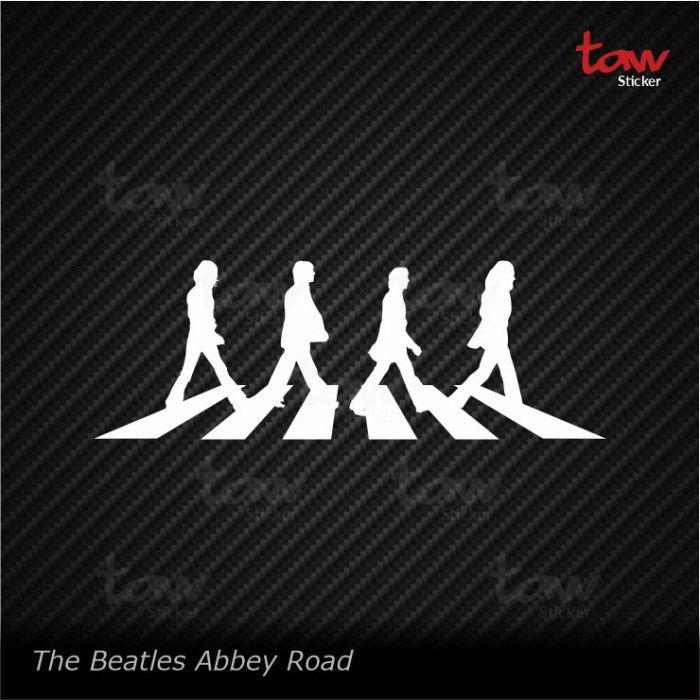 Jual The Beatles Abbey Road Cutting Sticker Stiker Kaca mobil Helm ...