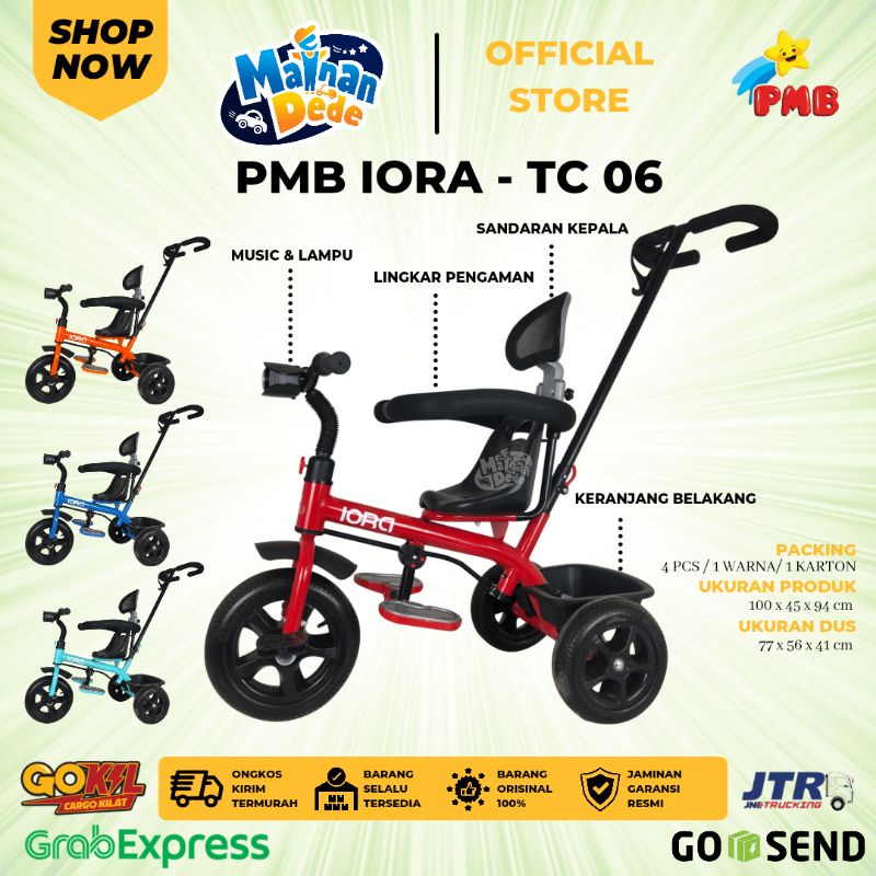 Jual Sepeda Roda Tiga Anak PMB IORA TC 06 Tricycle Murah TC-06 TC06 IORA T27 | Shopee Indonesia