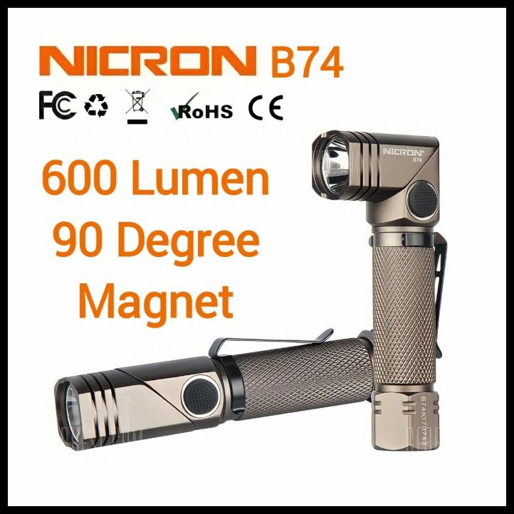 Jual Nicron B74 Senter Led 90 Degree Magnet - 600 Lumen (Original ...