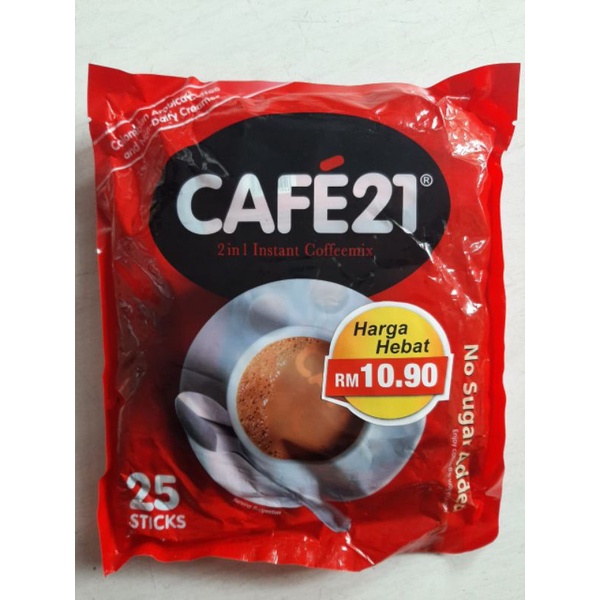 Jual Cafe21 2 in 1 Instant Coffemix / Cafe 21 Tanpa Gula ( No Sugar ...