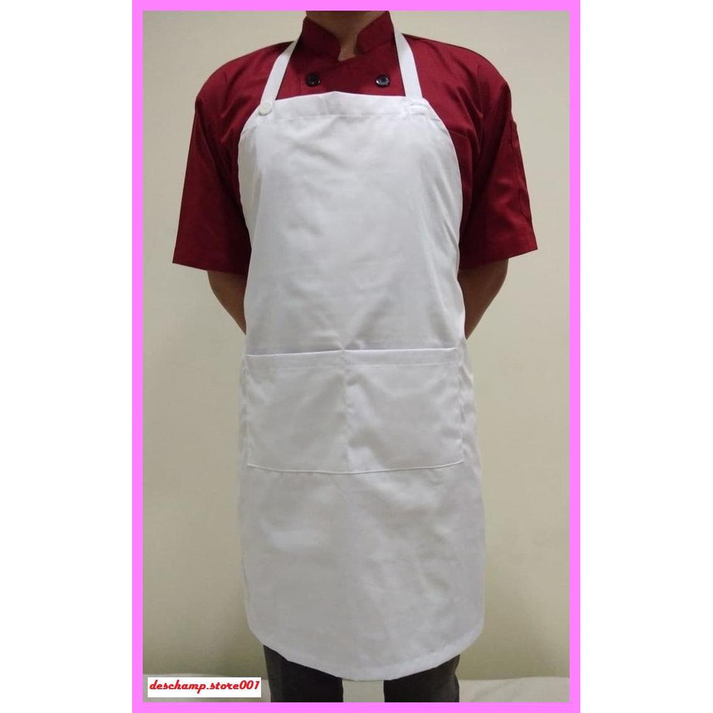 Jual CELEMEK- CELEMEK / APRON COTTON FULL COKLAT MUDA - HARGA MURAH ...