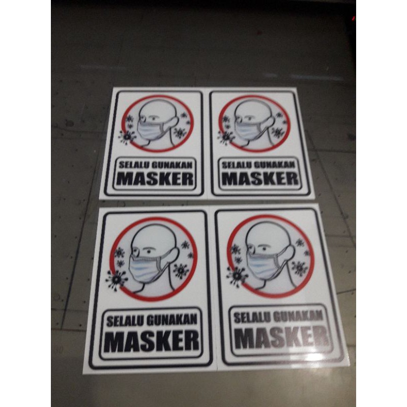 Jual Sign Board Sign label acrylic papan rambu selalu pakai masker ...