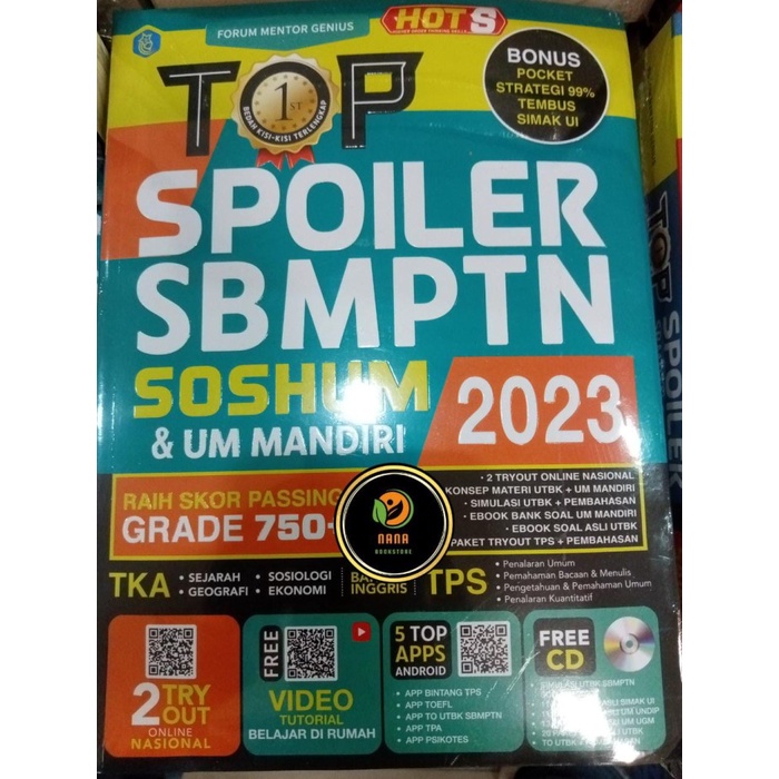 Jual TOP SPOILER SBMPTN & UM MANDIRI SOSHUM 2023 +CD (BONUS POCKET BOOK) | Shopee Indonesia