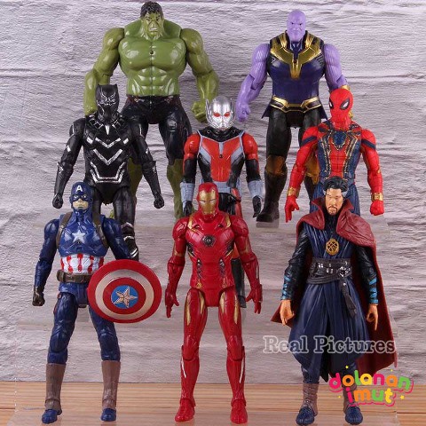 Jual Avengers tipe B Figure Set isi 8 Mainan Superhero Pajangan ...