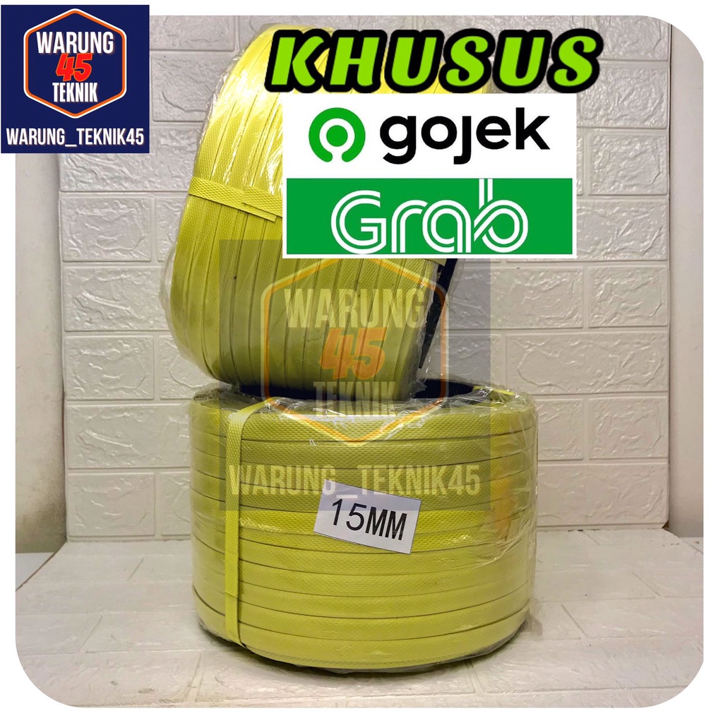 Jual GOJEK GRAB | strapping straping band 15 mm berat 7kg tali kuning ...