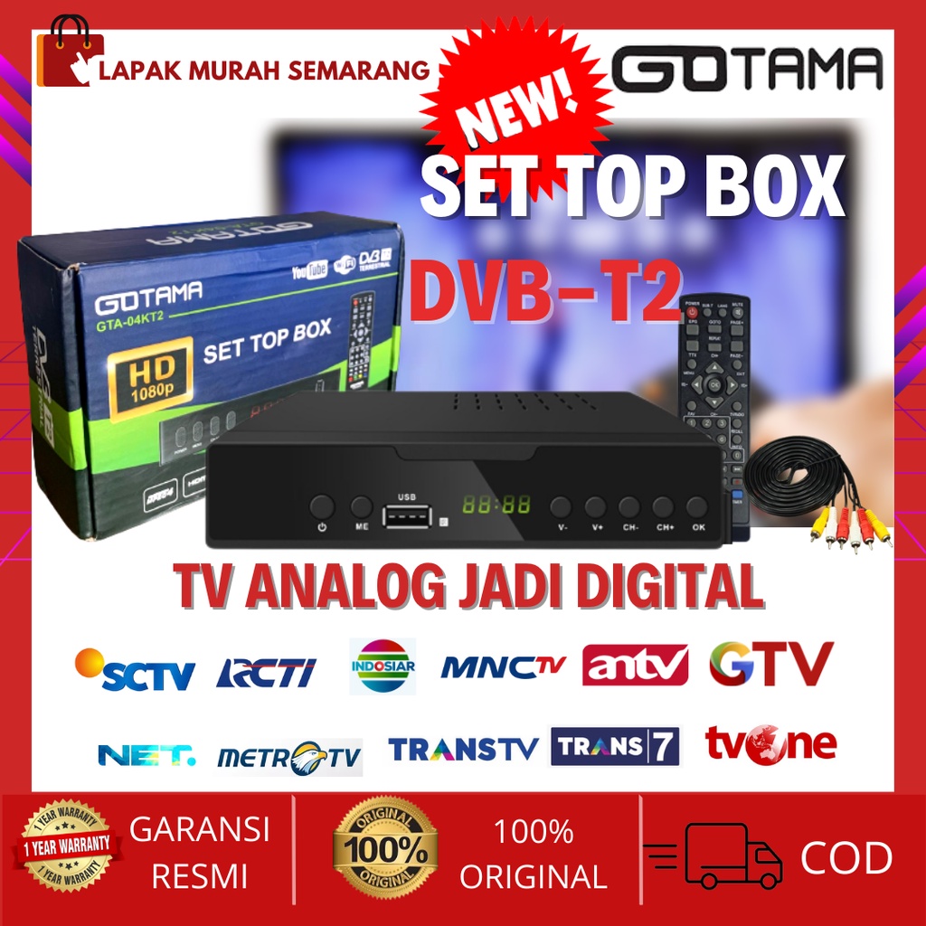 Jual Set Top Box Finito FULL HD STB DVBT2 Bisa YouTube TV UHF Digital ...