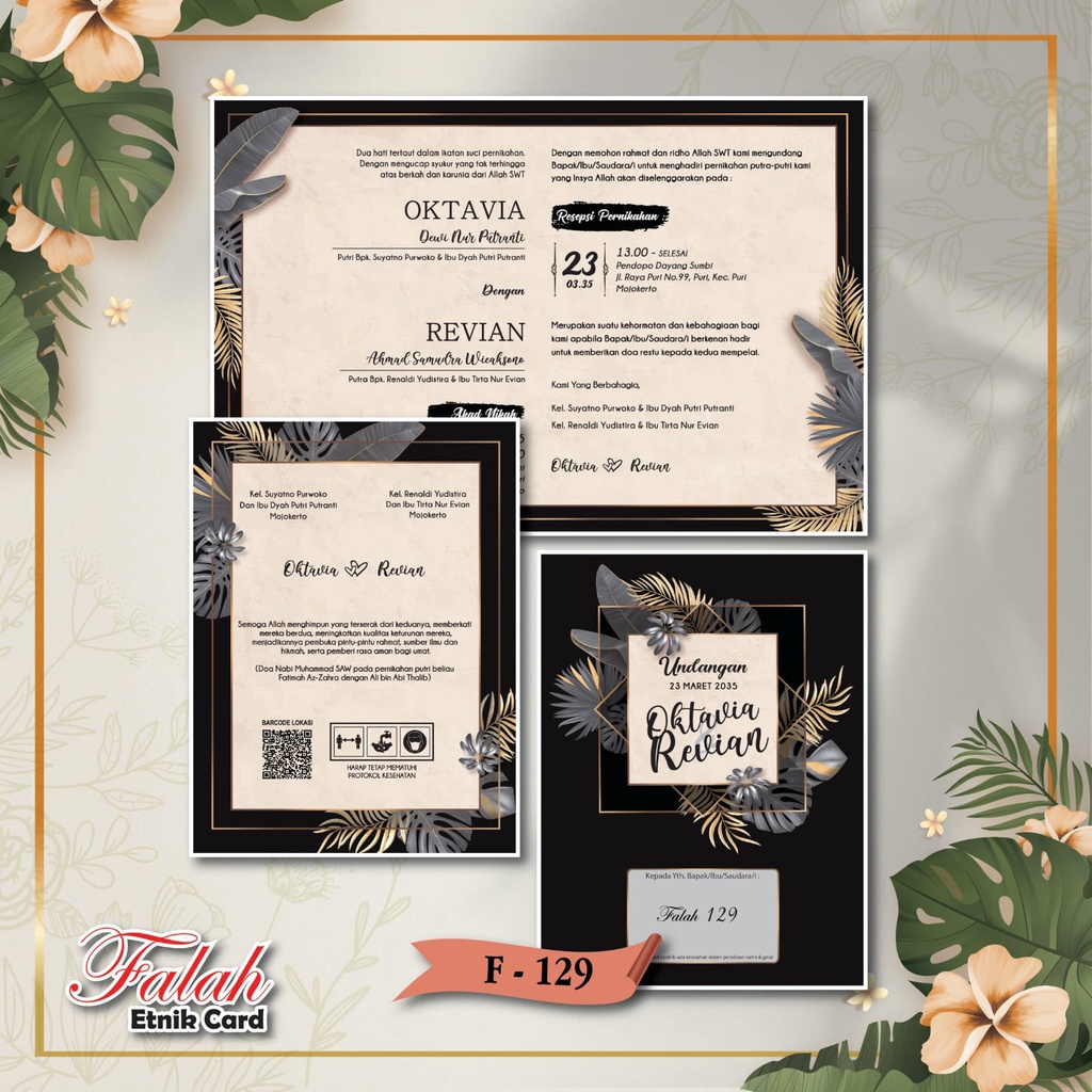 Jual Blangko Undangan Falah 129| Blangko Undangan | Kertas Undangan ...