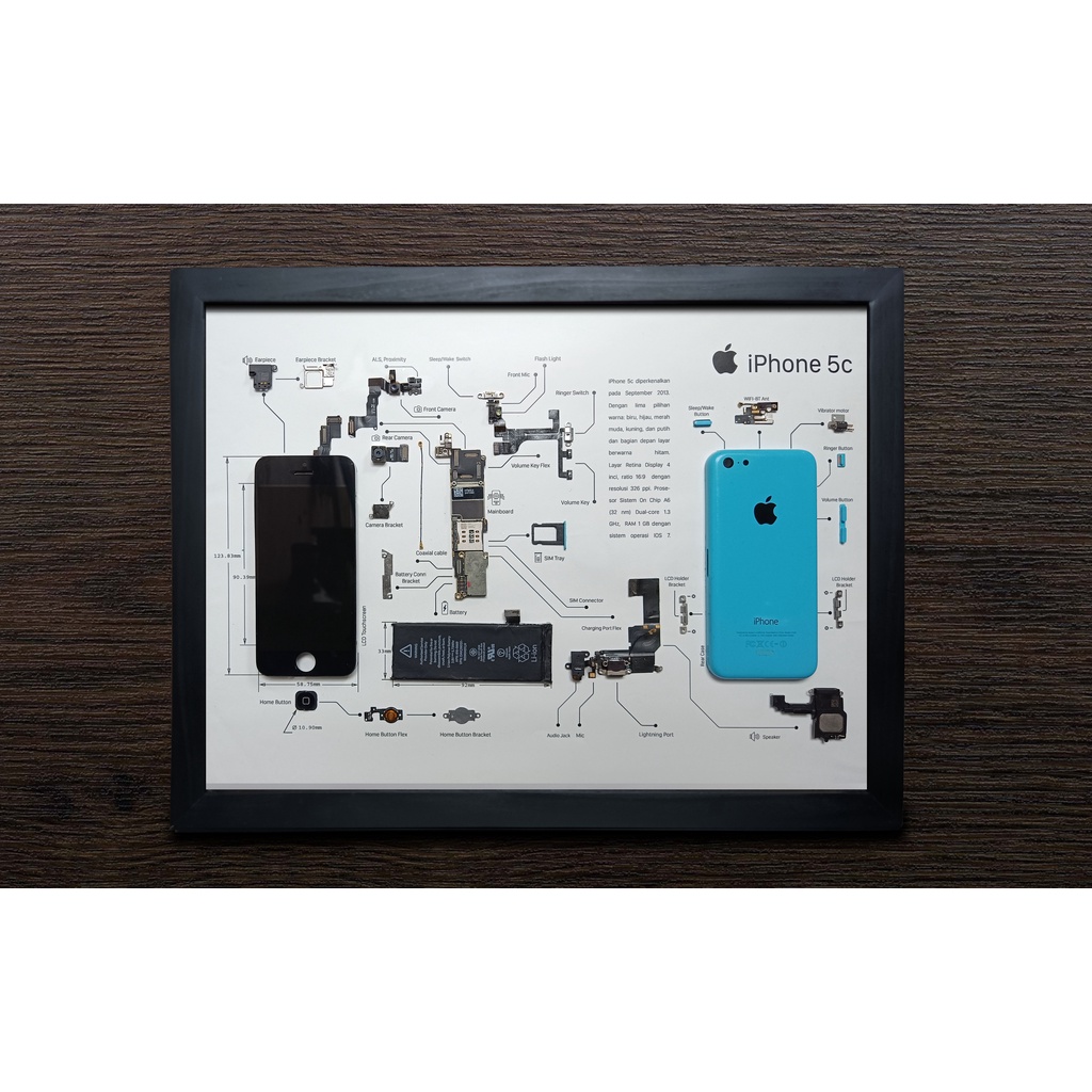 Jual PIGURA/FRAME 3D IPHONE 5C, HANDPHONE ASLI /BUKAN GAMBAR 3D ...