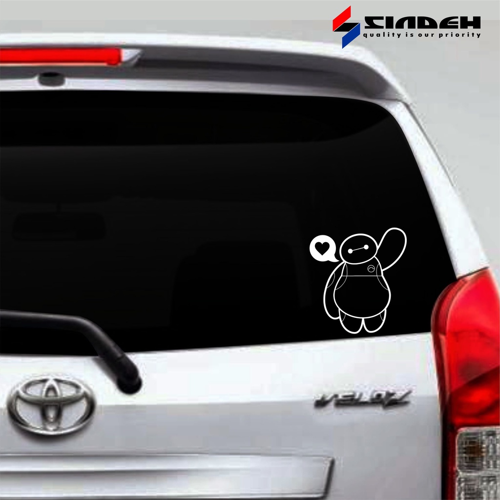 Jual CUTTING STICKER MOBIL BAYMAX LOVE OUTLINE STIKER MOBIL KEREN ...
