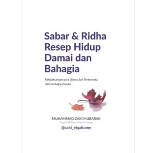 Jual SABAR DAN RIDHA Muhammad Zaki Mubarak | Shopee Indonesia