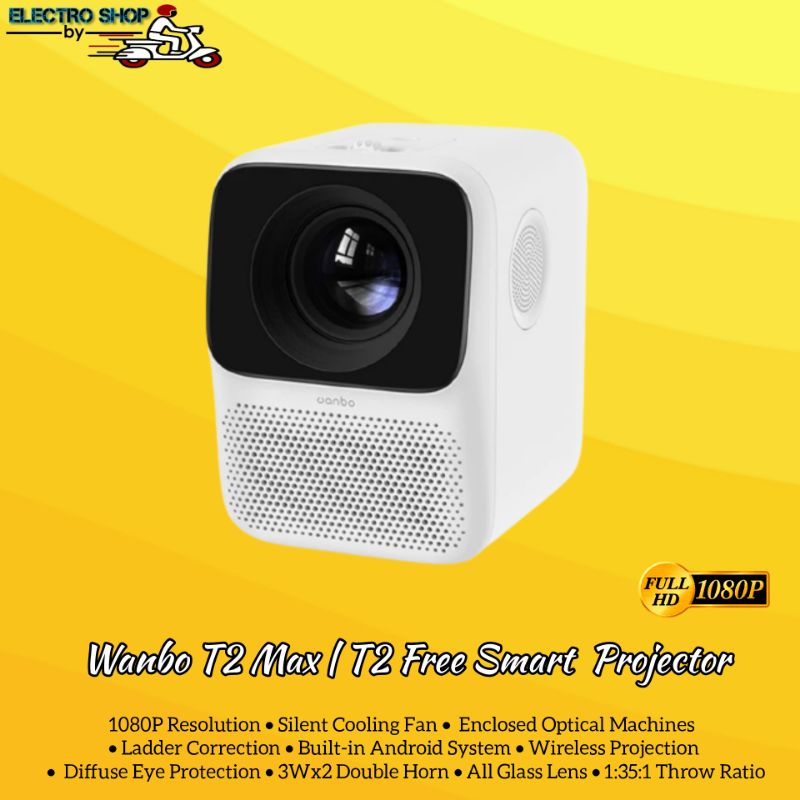 Jual Wanbo T2 Max Smart Projector Android Mini 1080p Full HD 4K ...