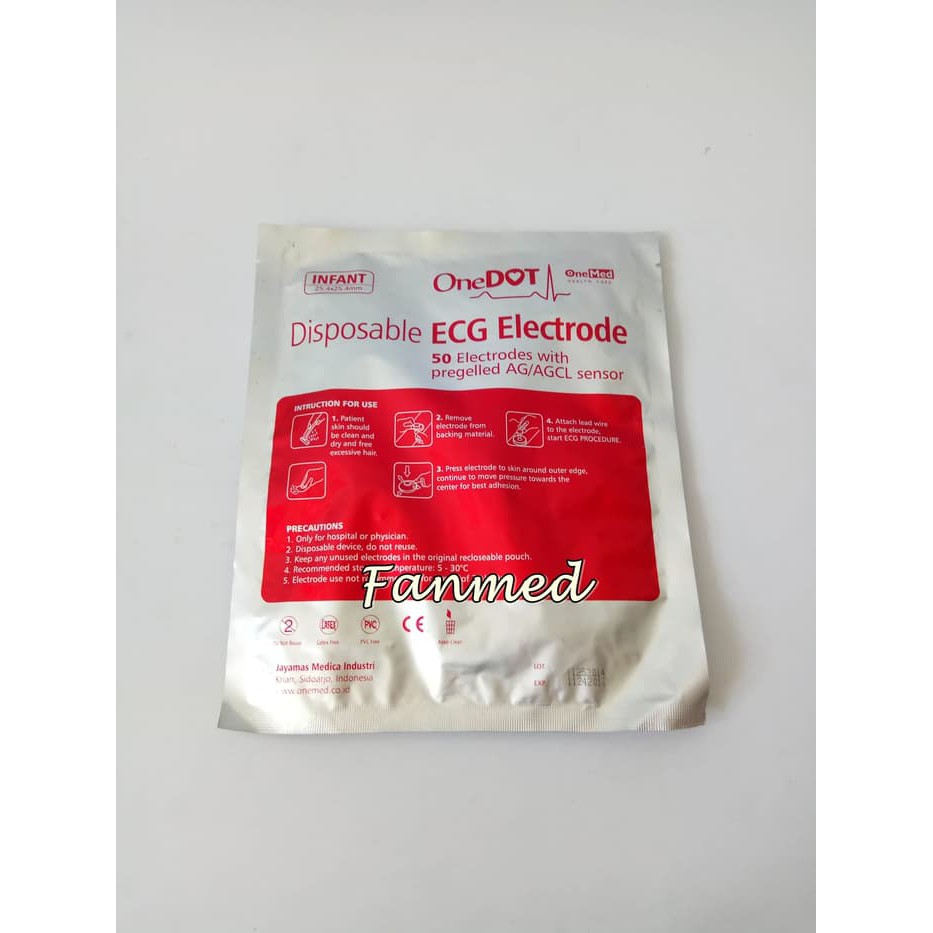 Jual Disposable ecg Electrode ECG EKG Elektroda One Dot Onedot Patch ...
