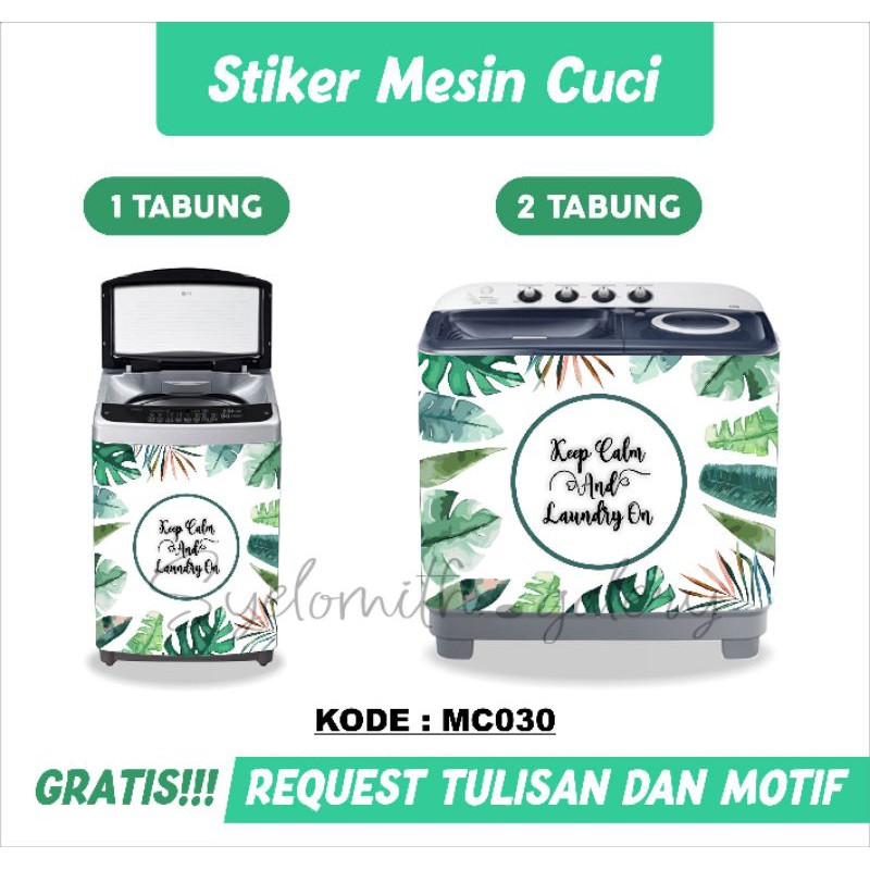 Jual STICKER MESIN CUCI TROPICAL SERIES - STIKER MESIN CUCI 1 TABUNG ...