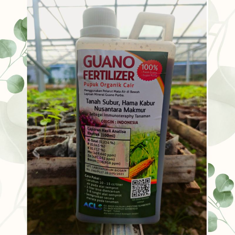 Jual Pupuk Tanaman Hias Guano Fertilizer Dilengkapi Hormon Zpt Vitamin ...