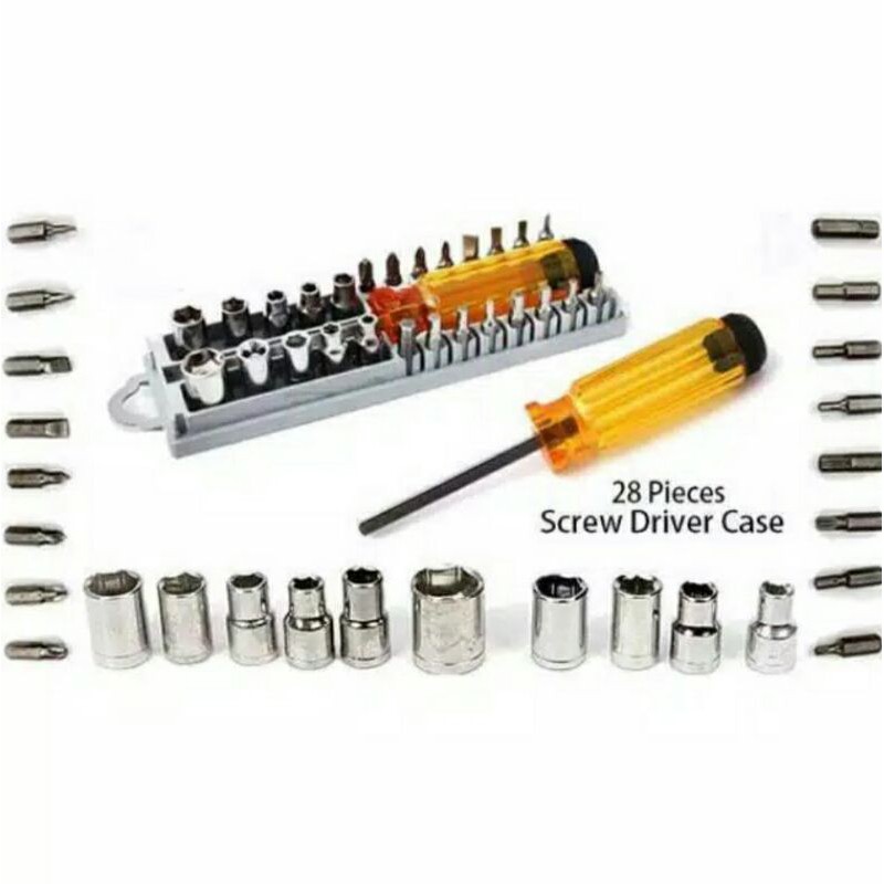 Jual Obeng Kunci Shock 28 in 1 Set Box Shocks Sock 28 pcs toolset ...