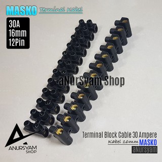 Jual Terminal Kabel 3A 6A 10A 30A 12 Pin MASKO / Terminal Block MASKO ...