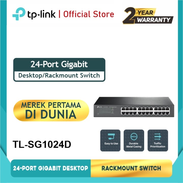 Jual Switch Hub TPLink TL-SG1024D 24 Port Gigabit Desktop/Rackmount ...