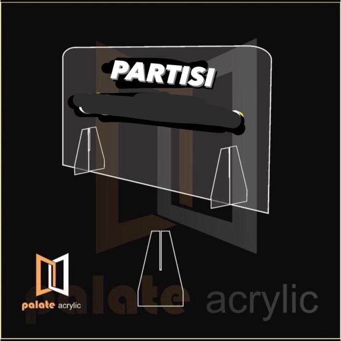 Jual Batasan Ruang Partisi Meja 100 X 60 3Mm Kd Tanpa Lubang / Pembatas ...