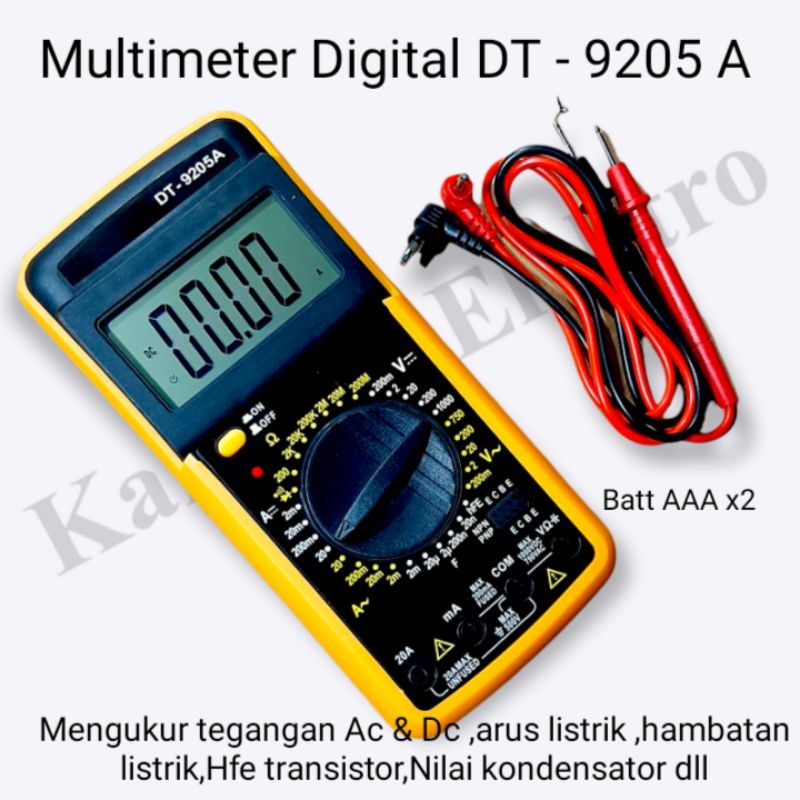 Jual AVO MULTITESTER DIGITAL BESAR 9205 | Shopee Indonesia