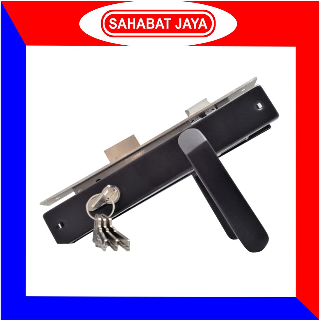 Jual Handle Kunci Pintu Aluminium Set Komplit Bagus | Shopee Indonesia
