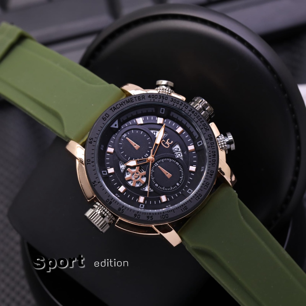 Jual COD! Jam Tangan Pria Sporty Guess Collection Tanggal Aktif Tali ...