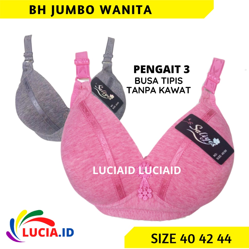 Jual BRA Jumbo BIG SIZE Model Menarik BH Wanita Busa Tipis Tanpa Kawat ...
